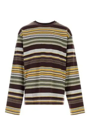 DRIES VAN NOTEN Dries Van Noten Men Embroidered Cotton Oversize Hember T-Shirt