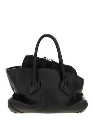 Attico Leather Mini La Passeggiata Handbag - Black