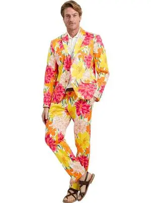 Mr Turk Clyde Como Herringbone Slim Trouser - Multi
