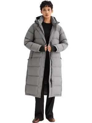 OROLAY Puff-o® Long Down Puffer Jacket - Gray