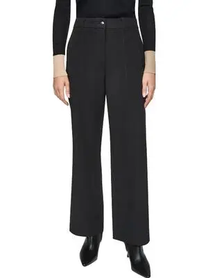 Dkny Seamed Stretch Flare Pants - Black