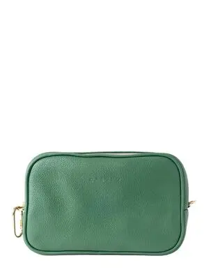 CASUPO Large Full-grain Leather Cosmetic Bag - Green