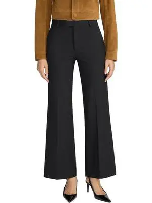 FRAME The Swing High Waist Wide Leg Trousers - Black