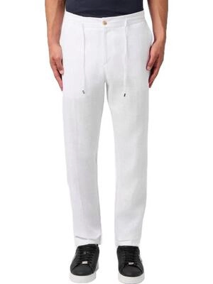 Philipp Plein Linen Jogging Trousers - Offwhite