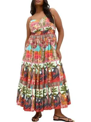 CITY CHIC Karina Print Sleeveless Maxi Dress