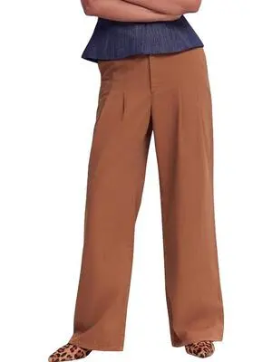 BODEN Boden Mayfair Pleat Detail Wide Leg Trousers