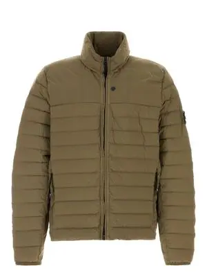 Stone Island Stretch Nylon Zip-up Jacket - Green