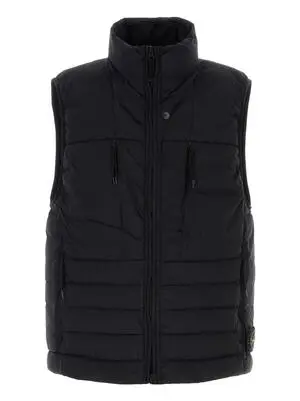 Stone Island Stone Island Men Black Stretch Nylon Down Jacket Black