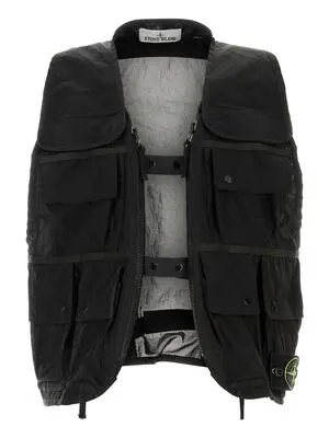 Stone Island Nylon Vest - Black