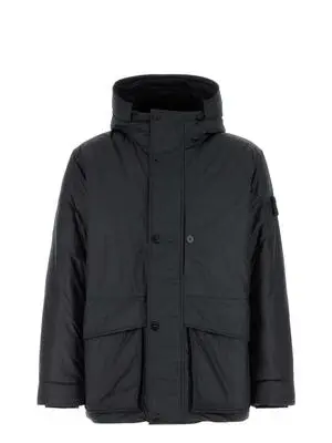 Stone Island Midnight Nylon And Polyester Parka - Blue