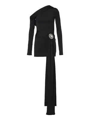 David Koma Embellished One-shoulder Minidress - Black