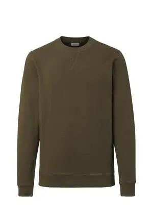 Sunspel Loopback Cotton Sweatshirt - Green