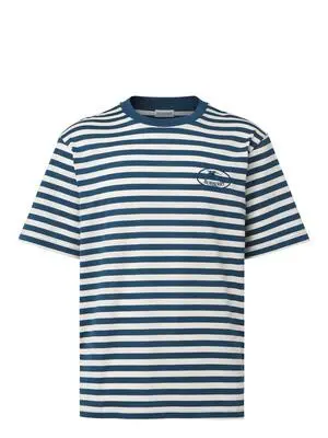 Burberry Ryan Striped Cotton Jersey T-shirt Blue