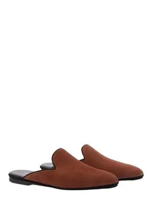 Rubinacci Suede Slipper Shoes - Brown