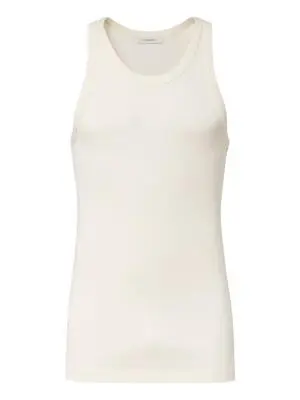LEMAIRE Ribbed-knit Cotton Tank Top - White