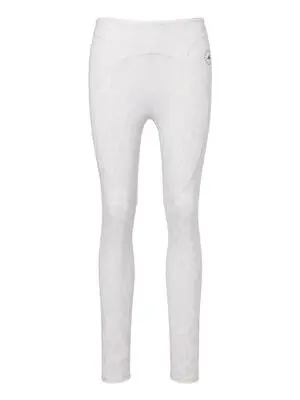 Adidas By Stella McCartney Logo Leopard-print Leggings - White