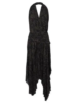 Proenza Schouler Paulina Draped Floral Georgette Midi Dress - Multicoloured