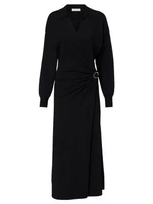 Altuzarra Ellington Gathered Midi Dress - Black