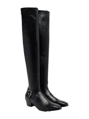 TOM FORD Leather Over-the-knee Boots - Black