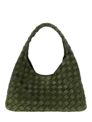 Bottega Veneta Suede Small Campana Shoulder Bag - Green