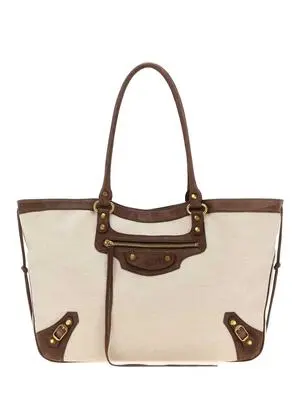 Balenciaga Sand Canvas Le City Shopping Bag - Brown