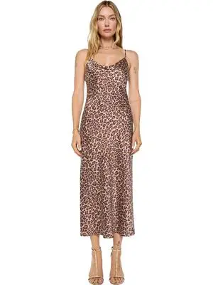 Sablyn Taylor D Print Silk Maxi Dress - Leopard