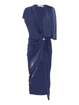 Christopher Esber Helix Crystal Draped Dress - Blue