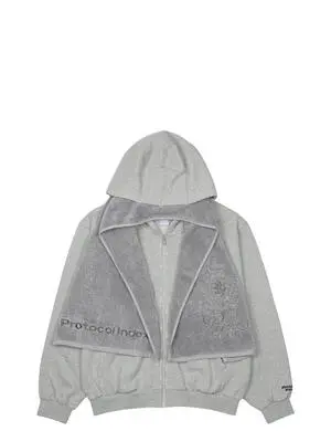 PROTOCOL INDEX Terry Towel Zip Hoodie - Grey