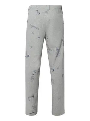 Vetements Scribbled Tailored Sweatpants Melange - Grey