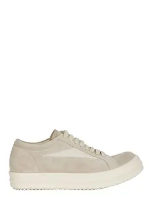 Rick Owens Suede Lace-up Sneakers - Ivory