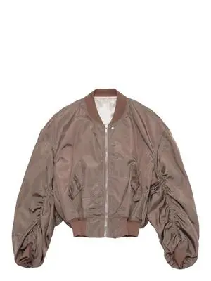 Rick Owens Secchia Flight Bomber Jacket Dust And Milk Grey