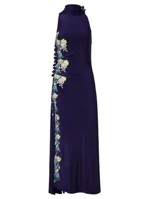 Rabanne Embroidered Maxi Dress - Blue