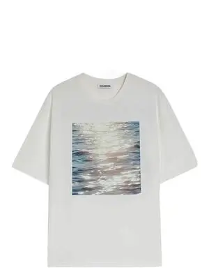 JIL SANDER Cotton T-shirt Photograph Print