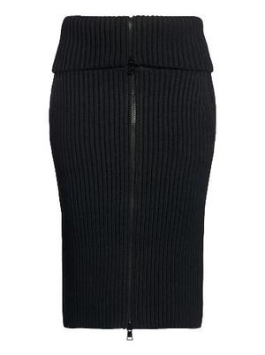 TOD'S Midi Skirt In Dark Merino Wool And Cashmere - Black
