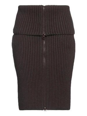 TOD'S Midi Skirt In Dark Merino Wool And Cashmere - Brown