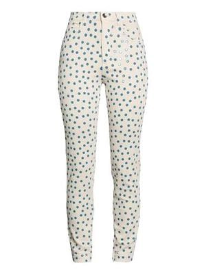 Dolce & Gabbana Polka-dot High Waisted Skinny Jeans - Beige