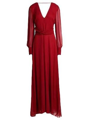 Patrizia Pepe Maxi Dress Brick Size Viscose - Red