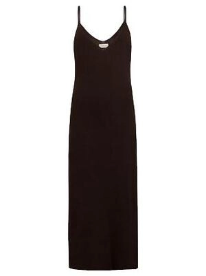 Officine Générale Dark Merino Wool Midi Dress - Brown