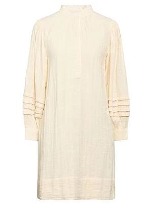 ANTIK BATIK Antik Batik Cotton Mini Dress With Appliqué And Mandarin Collar