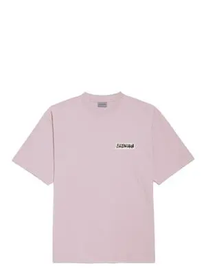Balenciaga Masking Tape Medium Fit T-shirt - Pink