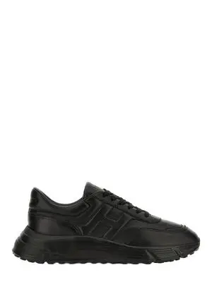 Hogan Hyperlight Leather Low-top Sneakers - Black