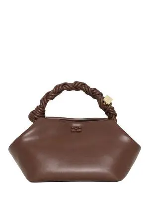 GANNI Shoulder Bag Recycled Leather " Bou" Small - Brown