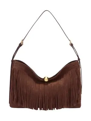 Furla FURLA Sphere Bag L With Fringe Detail Brown