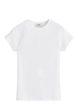 Cos Slim Cotton Raglan T-shirt - White
