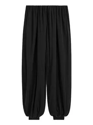 Cos Gathered Cotton Balloon Pants - Black
