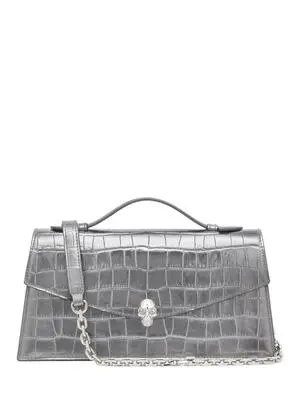 Alexander McQueen Skull Top Handle Bag - Dark Silver