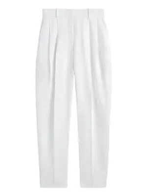 Cos Tailored Linen Barrel-leg Pants - White