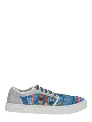 SATORISAN Low-top Sneakers With Embroidered Woven And Suede Accents - Grey