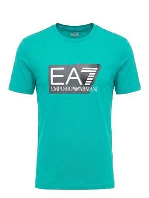 EA7 T-shirt Size Cotton, Elastane - Turquoise