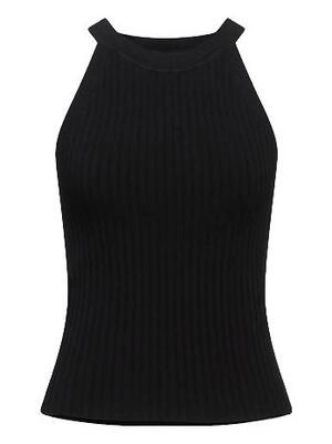 VICOLO Top Ivory Size Viscose, Polyester - Black